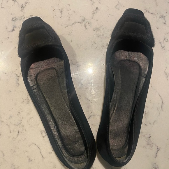 Delman | Shoes | Delman Black Pony Hair Buckle Flats | Poshmark